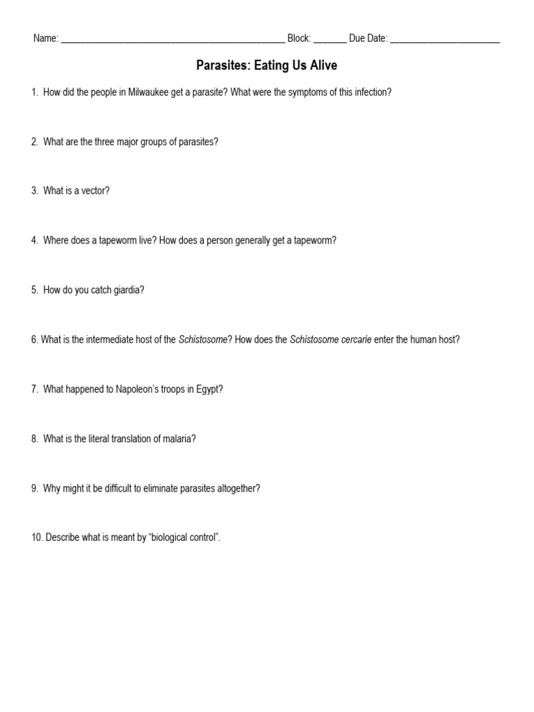 Understanding Human Parasites and Infections | PDF