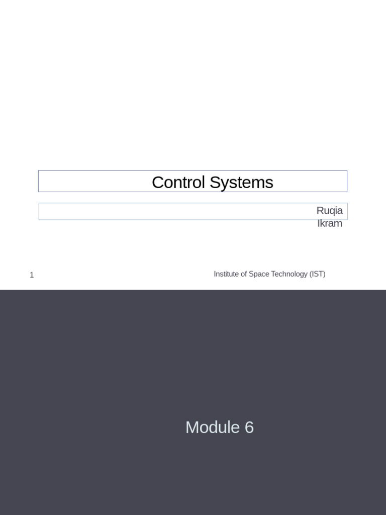 Control Systems-Module 6 | PDF | Damping | Control Theory