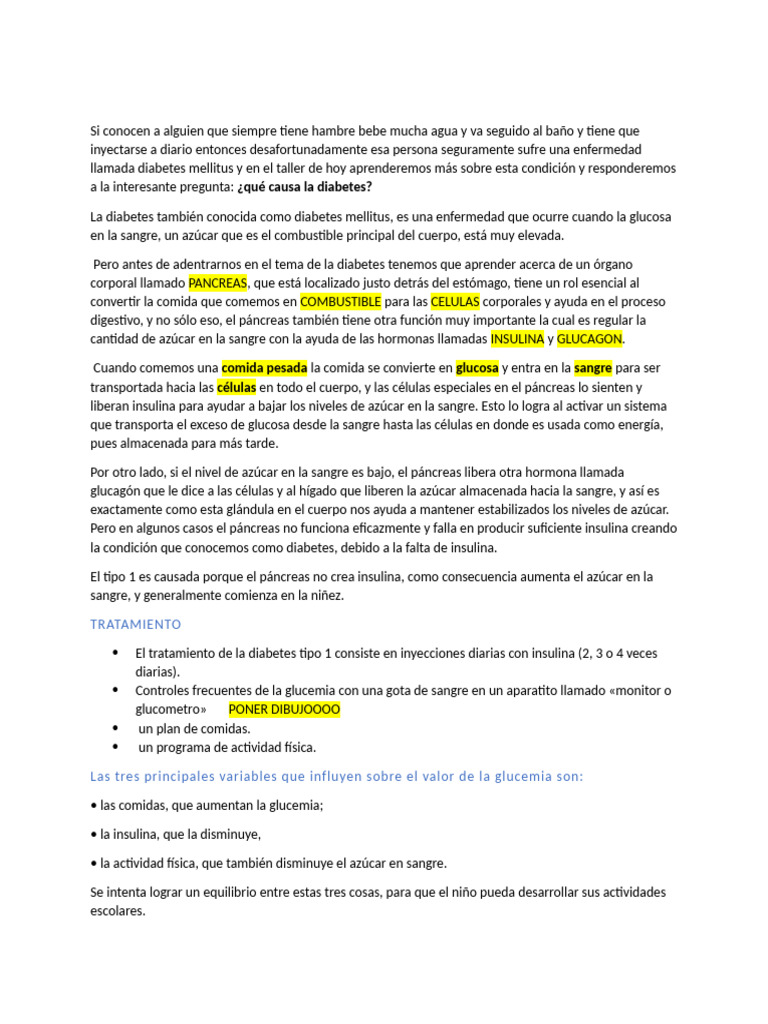 Causas y Tratamiento de la Diabetes | PDF | Diabetes | Páncreas
