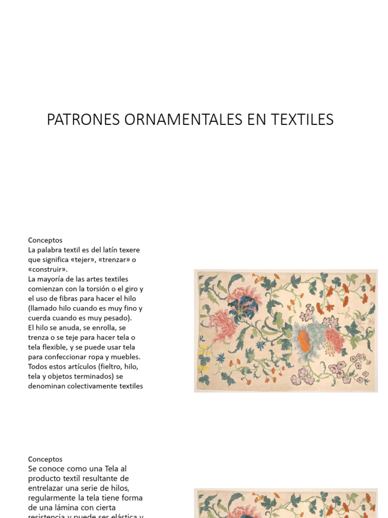 Patrones Ornamentales en Textiles | PDF