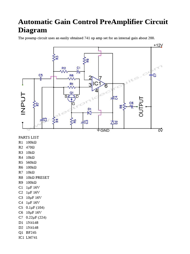 Automatic Gain Control PreAmplifier | PDF