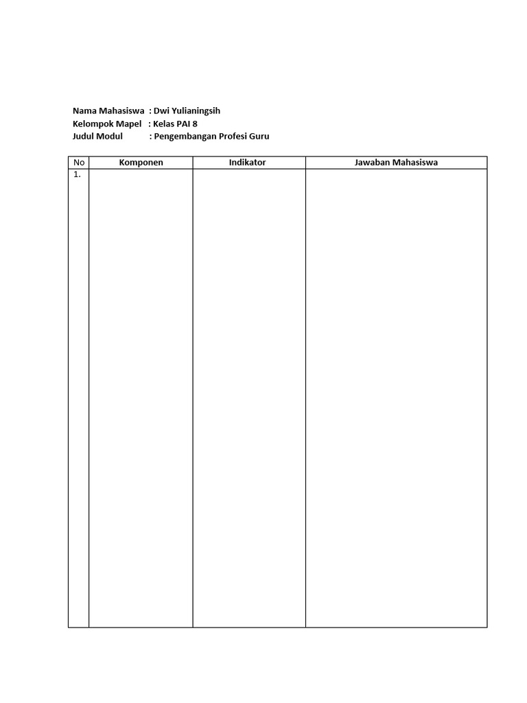 Template Untuk Problem Based Learning | PDF