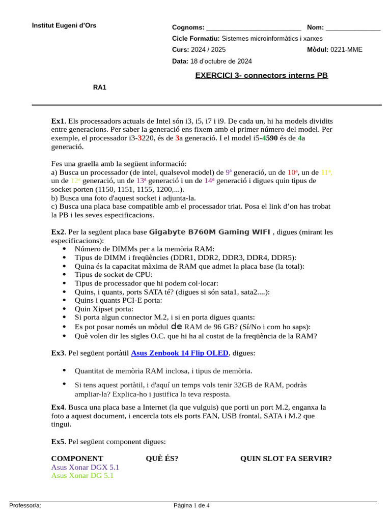 Exercici 3 - Connectors Interns PB | PDF