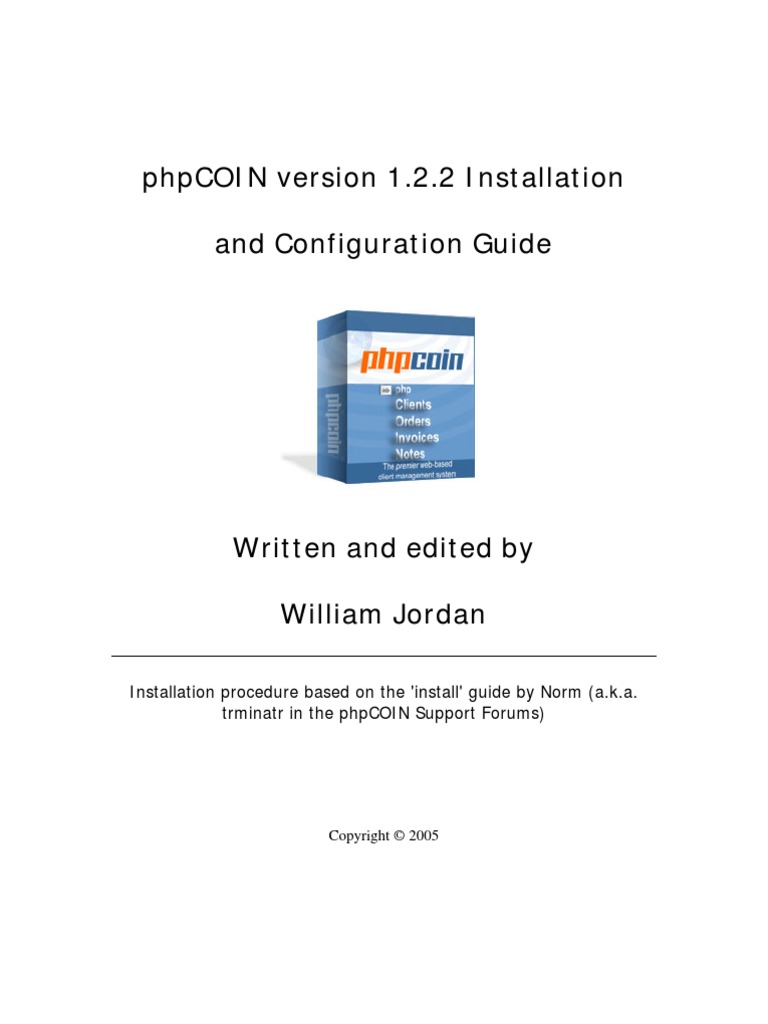 Phpcoin Version 1.2.2 Installation and Configuration Guide | PDF ...