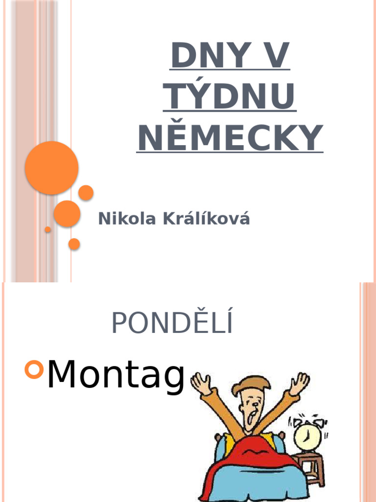 DNY V TÝDNU Německy | PDF