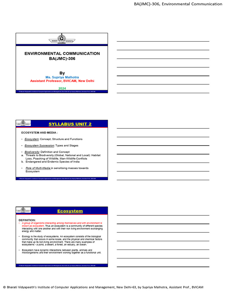 Environmental Communication Unit 2 | PDF | Ecosystem | Food Web