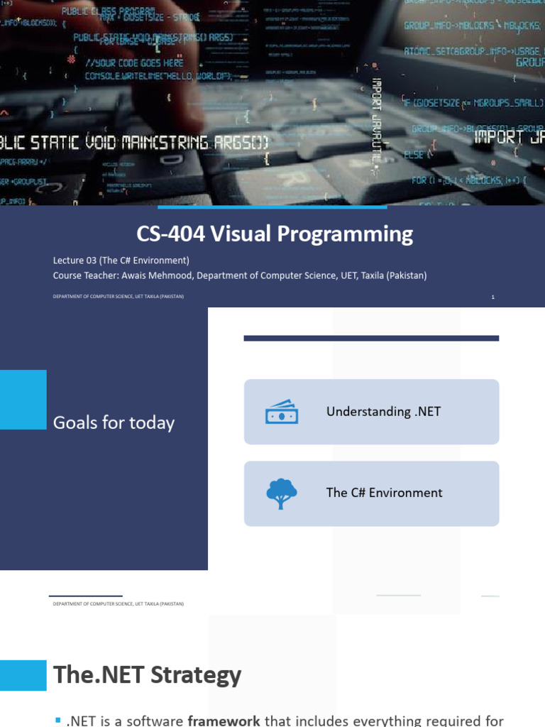 Lecture 03-04 (C# Env and Overview) | PDF | Component Object Model | C Sharp (Programming Language)