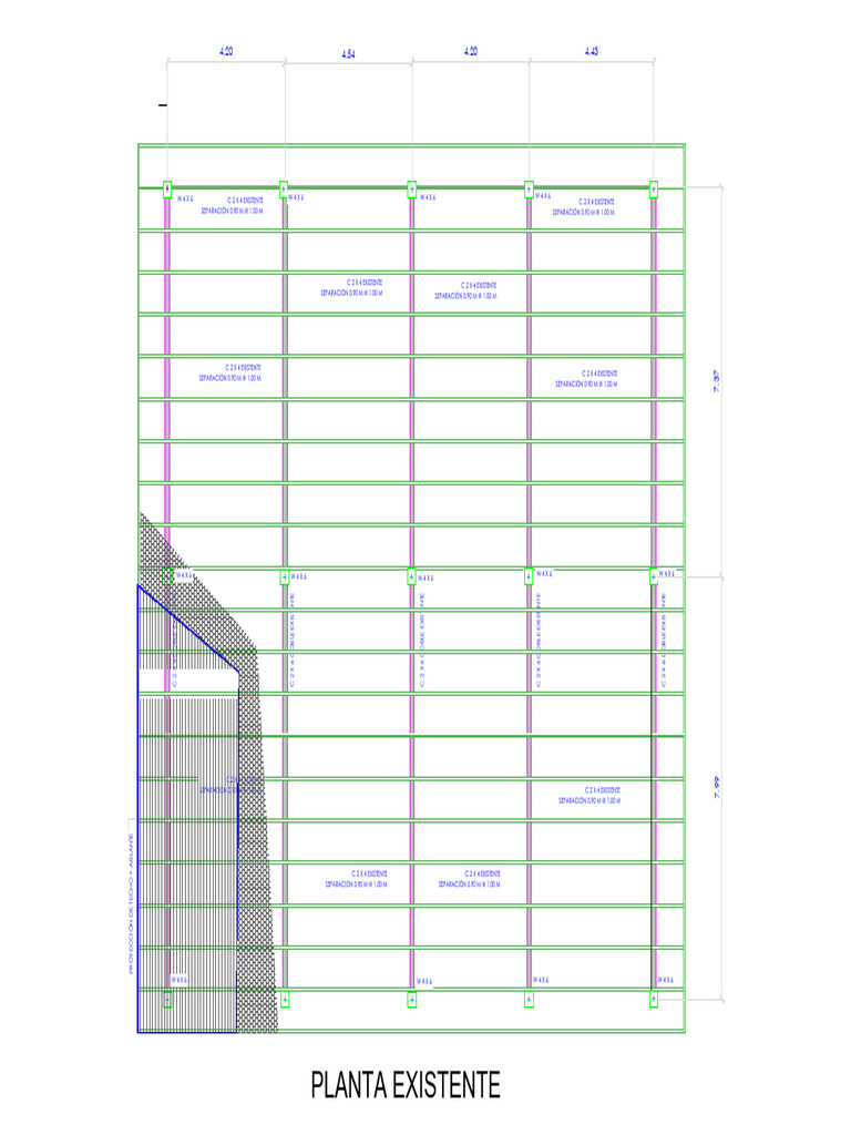Planta Existente C 2 X 6 y C 2 X 4 | PDF
