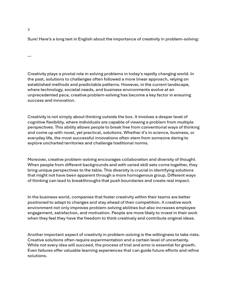 3 | PDF | Creativity | Innovation