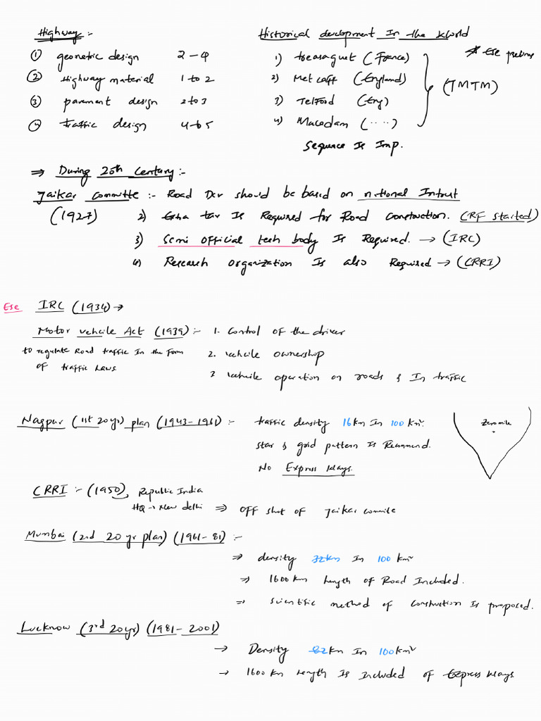 Transportation Short Notes | PDF