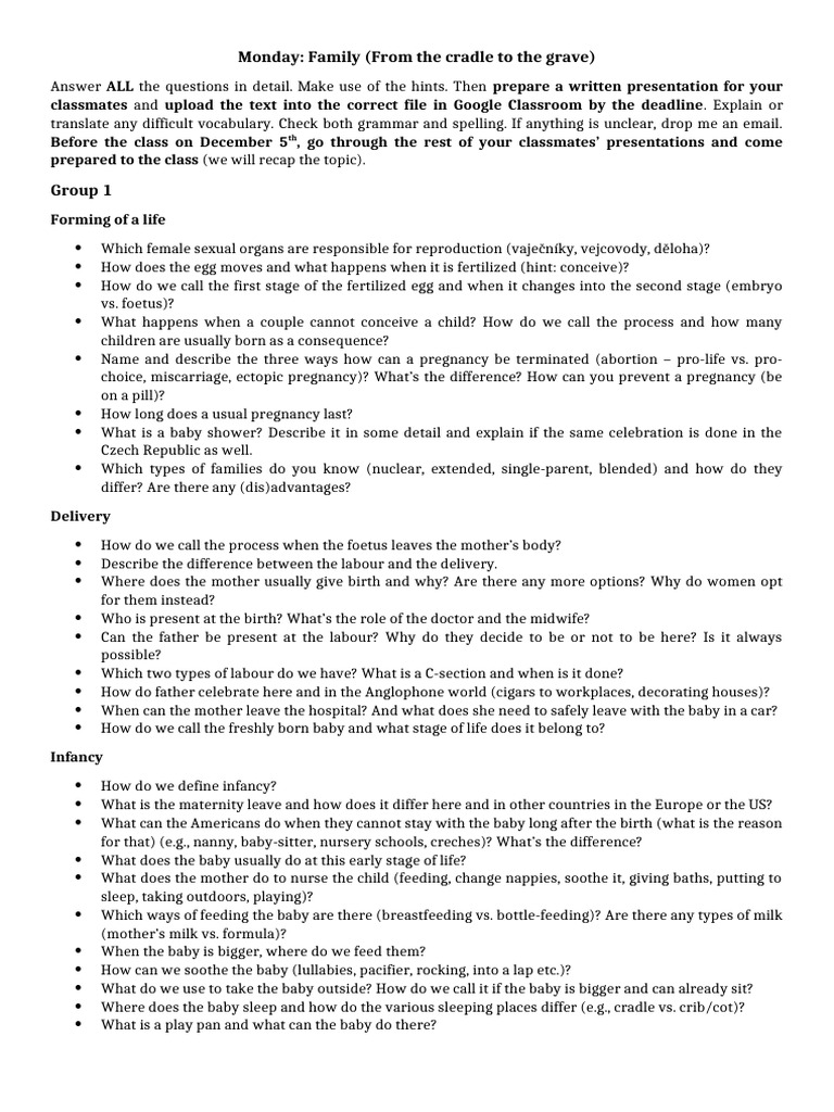 Family Life Cycle: From Birth to Marriage | PDF | Wedding | Funeral