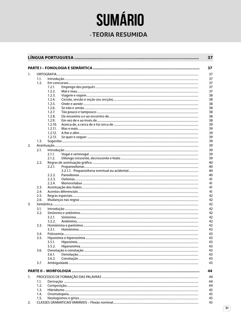 JUS3487 Sumario | PDF | Pronome | Advérbio