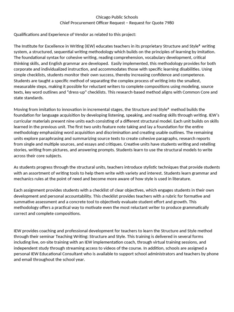 IEW Qualifications | PDF | Reading Comprehension | Cognitive Science