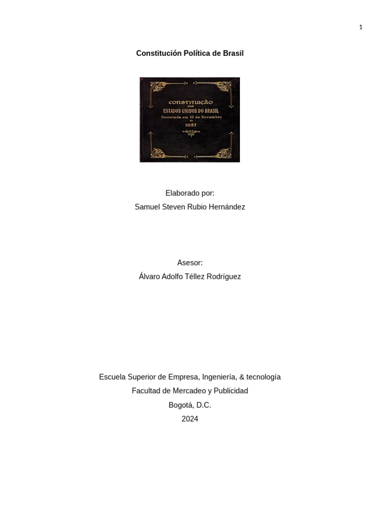 Constitución Política de Brasil | PDF | Constitución | Democracia