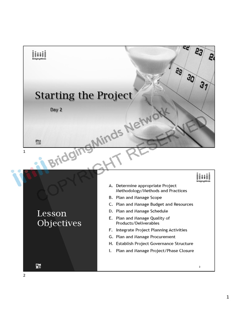 PMP Day 2 Starting the Project | PDF | Agile Software Development ...