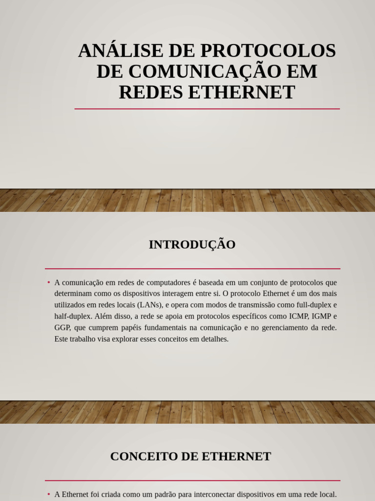 Análise de Protocolos Ethernet e Modos | PDF | Rede de computadores ...