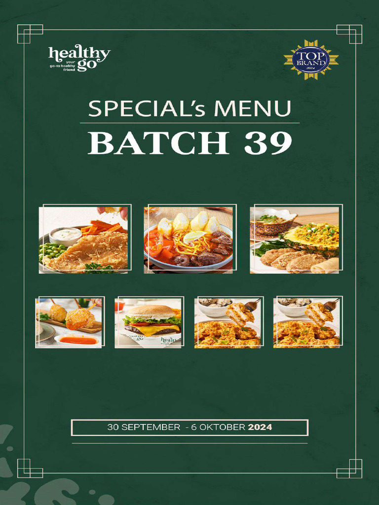 Menu Only FL - Batch 39 | PDF