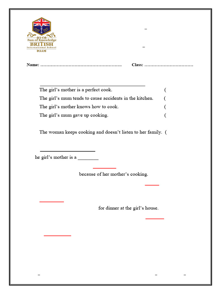 Term 2 - CW Revision Pack - Y3 - Answer Key | PDF | Sentence (Linguistics)