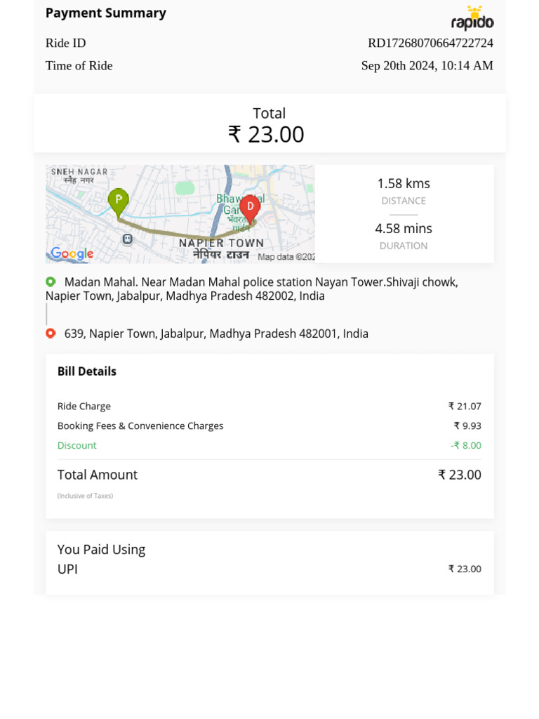 Ride Invoice for Nahid Ansari | PDF | Invoice | Payments
