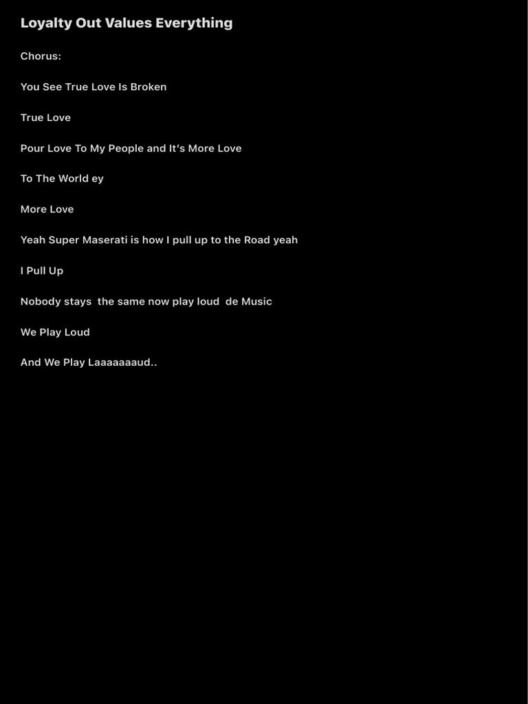 Loyalty Out Values Everything | PDF