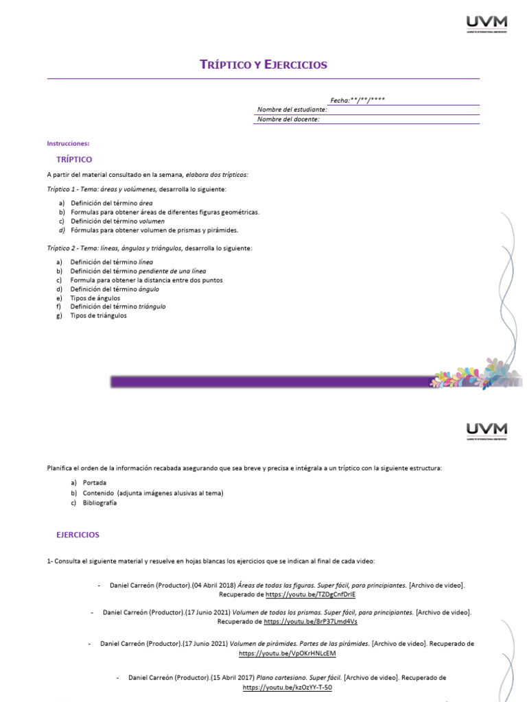 U2 - Ejercicios - Actividad 2 | PDF | Geometría | Triángulo