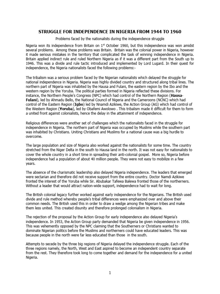 s5 History Paper 1 Notes | PDF | Nigeria | Igbo People