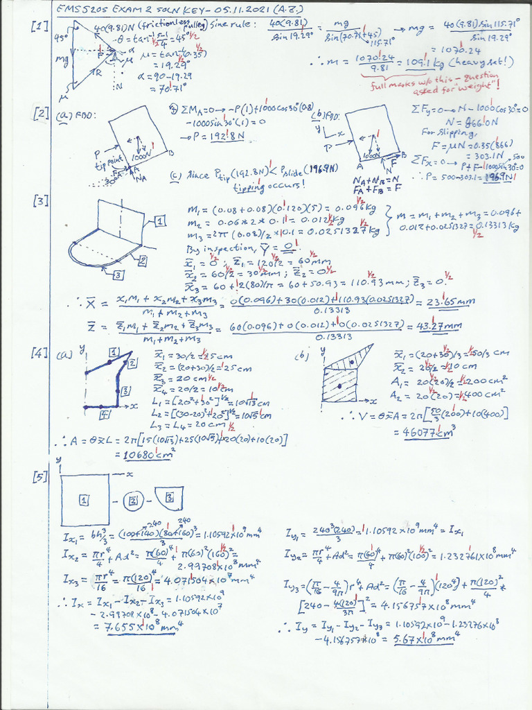 EMS520S Exam2 2021 Soln | PDF