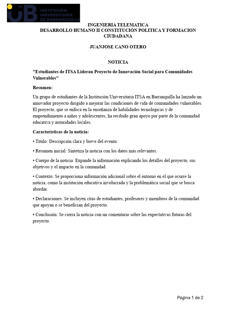 Noticia Boletin - Informativo | PDF | Iniciativa empresarial