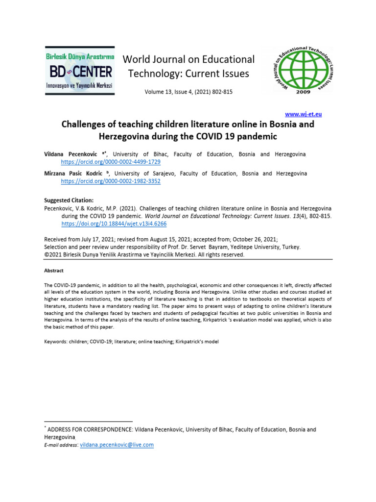 Online Literature Teaching Challenges | PDF | Knowledge | Theory