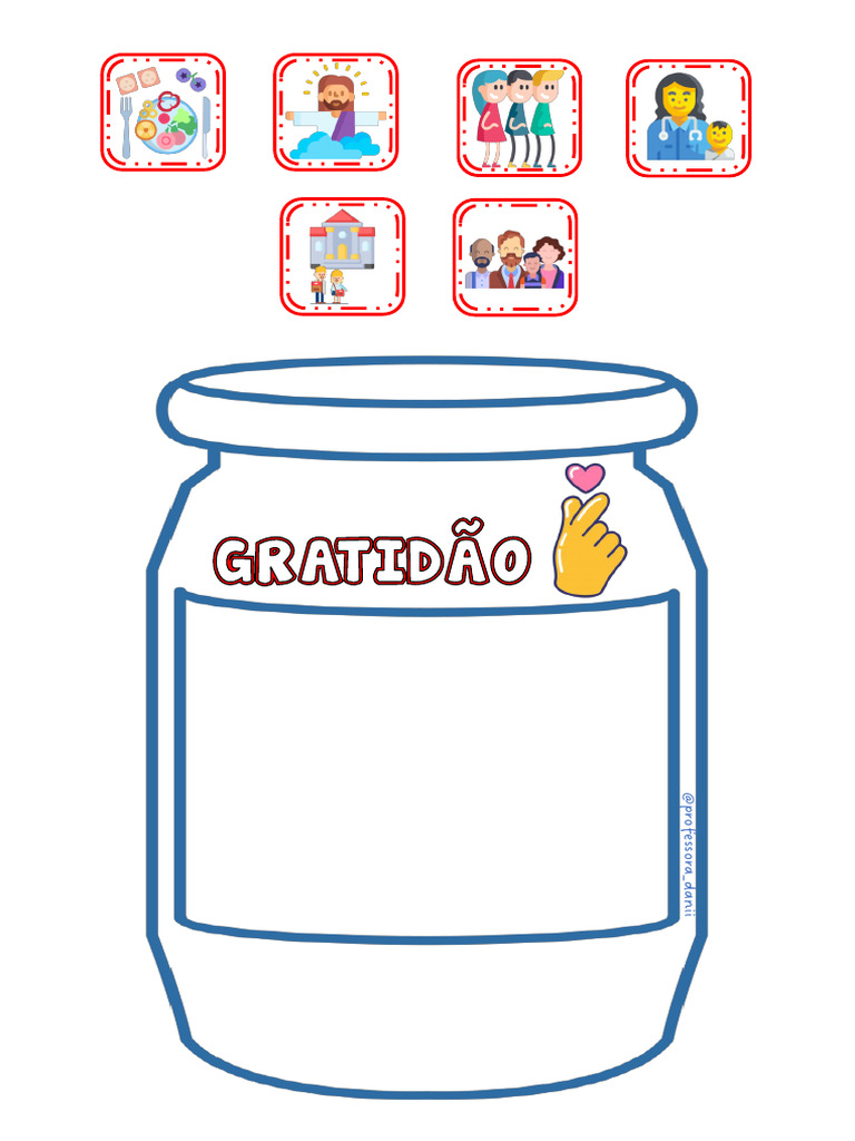 Rótulo para Pote da Gratidão | PDF