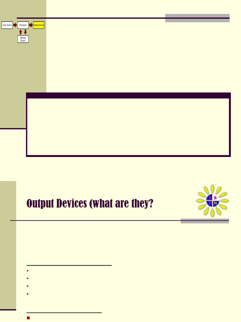 Day 09 - Output Devices | PDF | Printer (Computing) | Computer Monitor