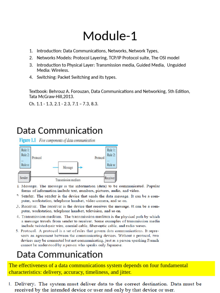 CN Module 1 | PDF | Internet Protocols | Internet Protocol Suite