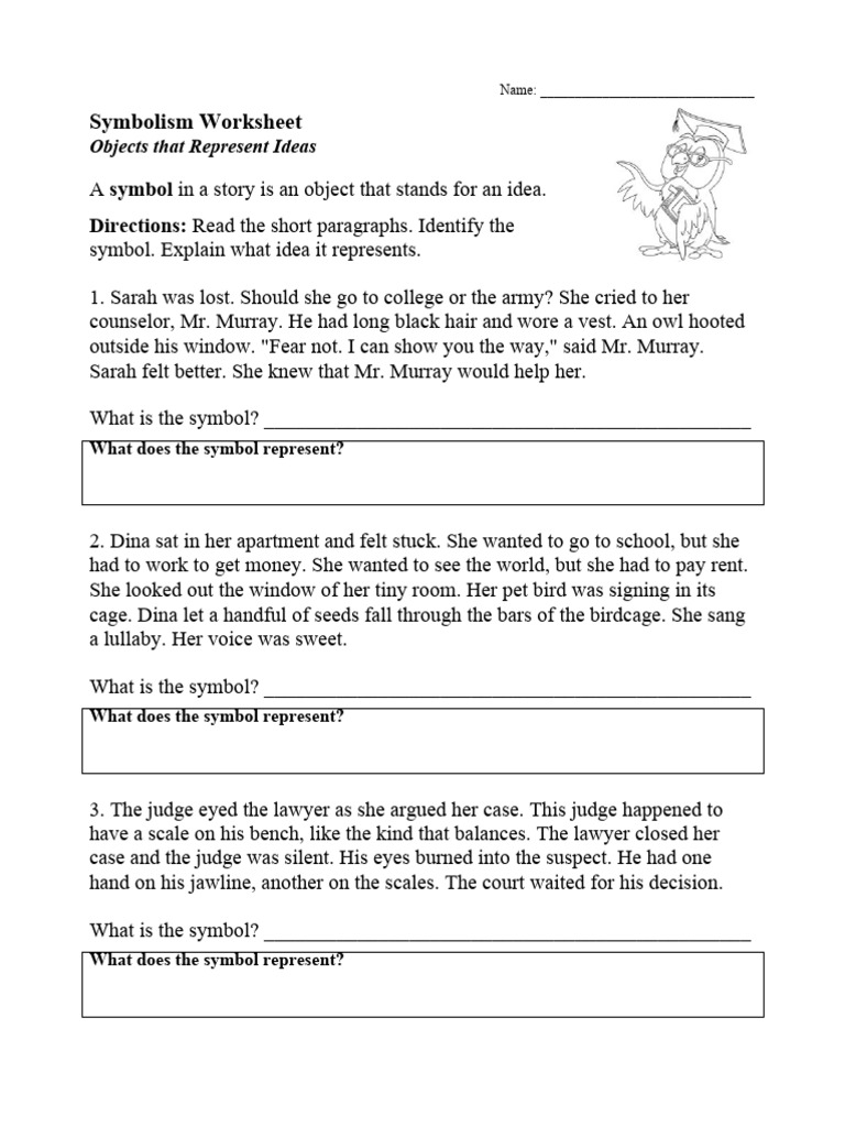 Symbolism Worksheet | PDF