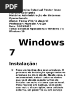 Instalação do SIHD2 no Windows 7 | PDF