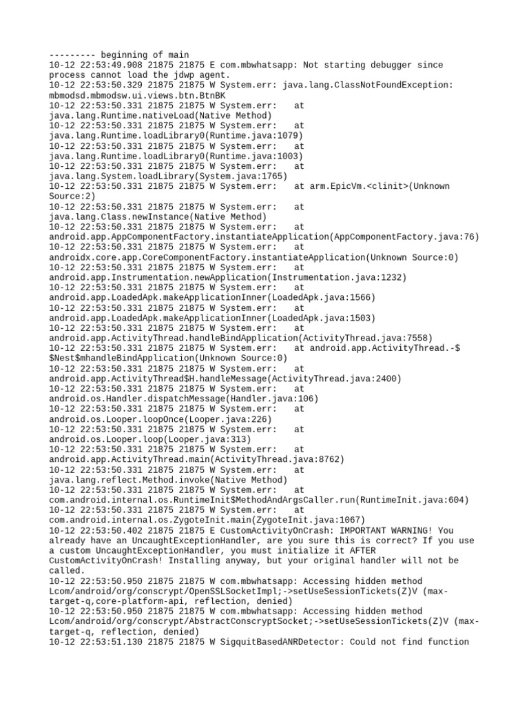 Logcat | PDF | Java (Programming Language) | Android (Operating System)