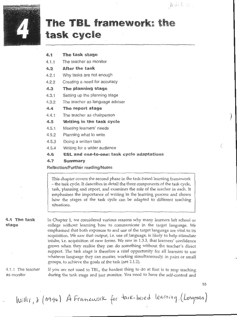 Task Cycle in Task-Based Learning | PDF | Linguistics | Cognition