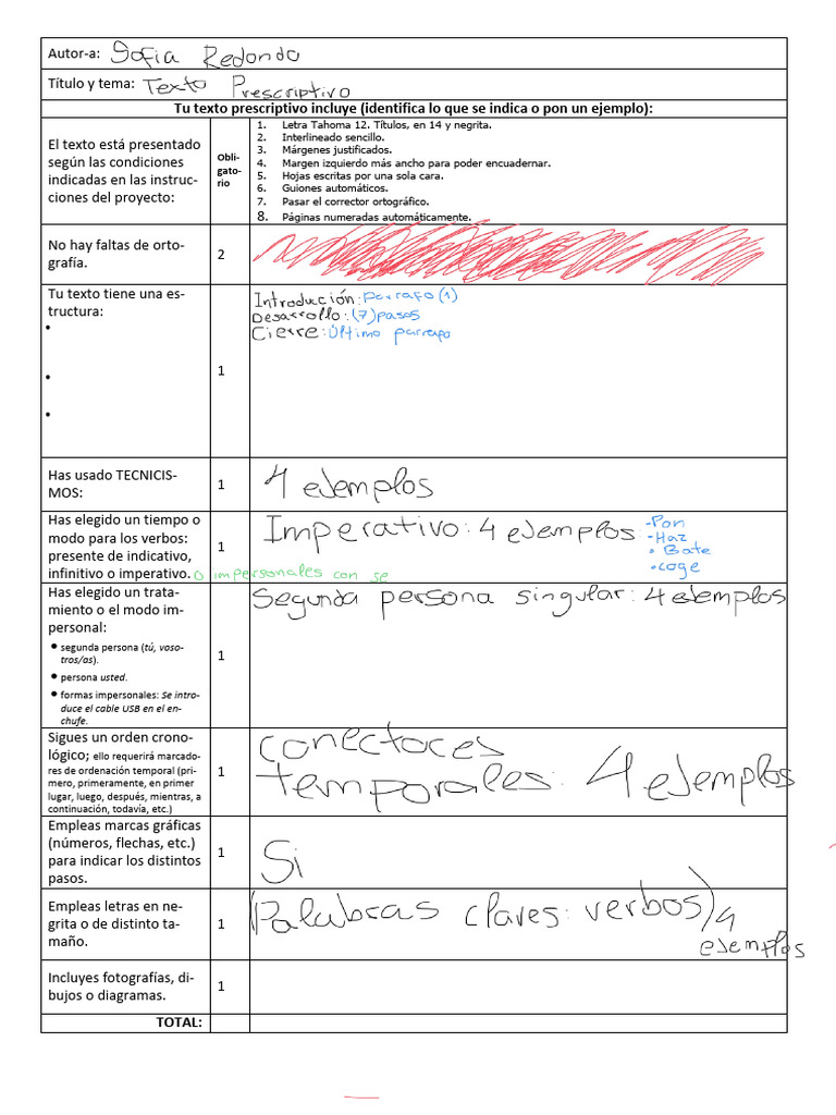 Plantilla para El Texto Prescriptivo | PDF