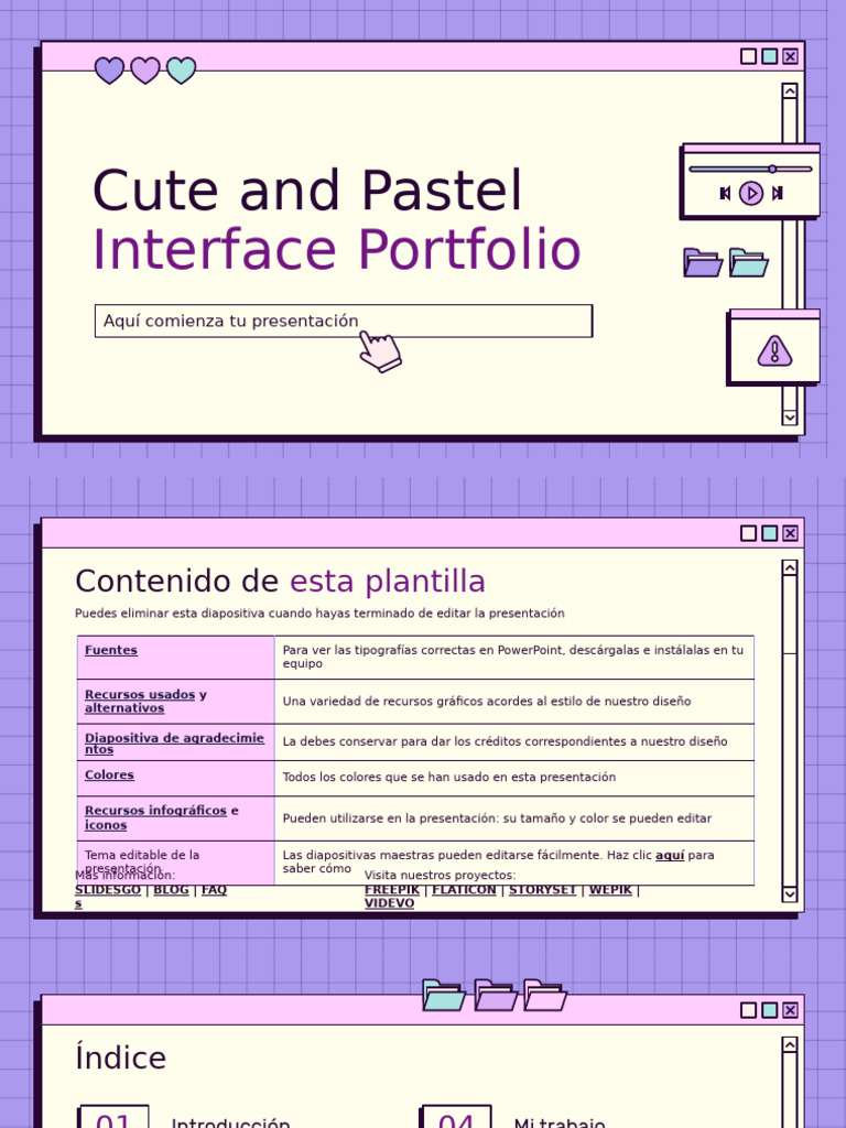 Cute and Pastel Interface Portfolio by Slidesgo | PDF | Comunicación ...