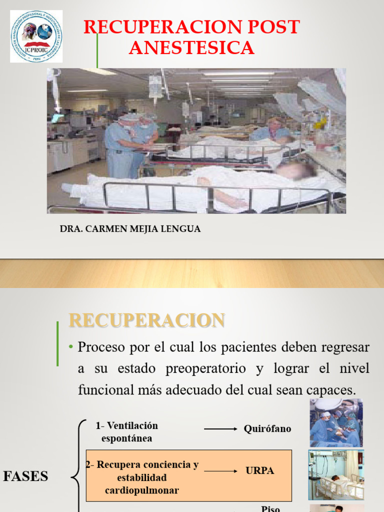 Definición y Funciones de la URPA | PDF | Anestesia | Cirugía