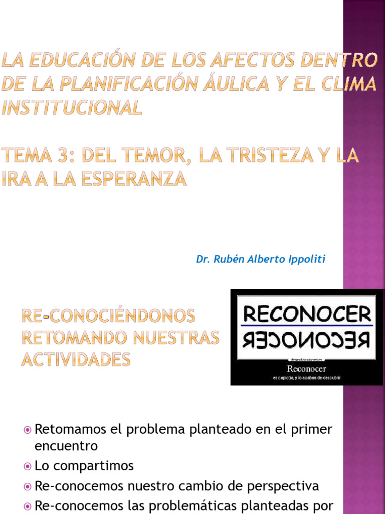 Educación de Los Afectos Tema 03 | PDF | Temor | Amor