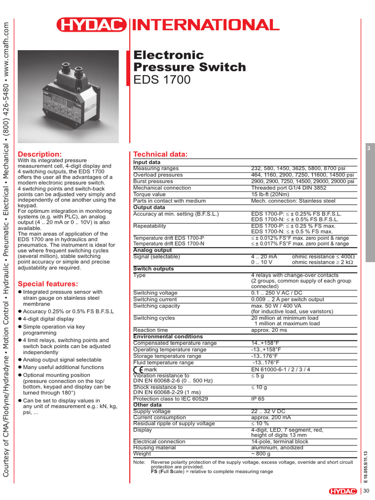 EDS 1700 | PDF | Relay | Switch