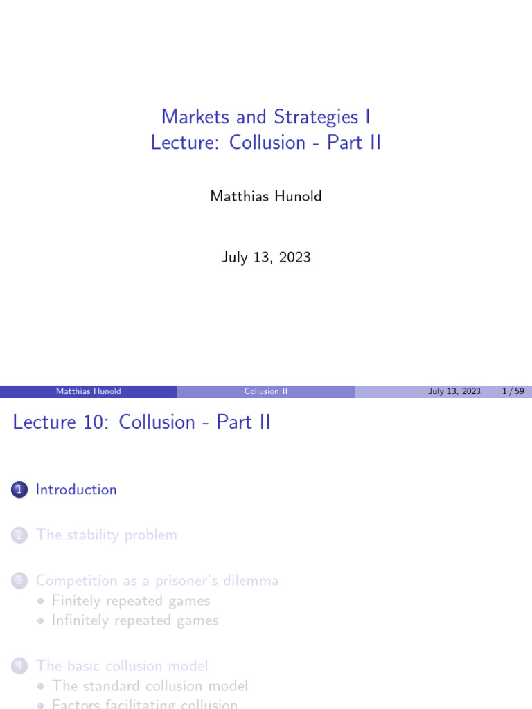 MEPS MS1 Collusion p2 | PDF | Business Economics | Economics