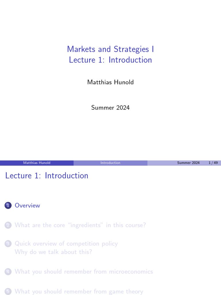 MEPS MS1 L1 Intro SS24 | PDF | Economic Surplus | Business