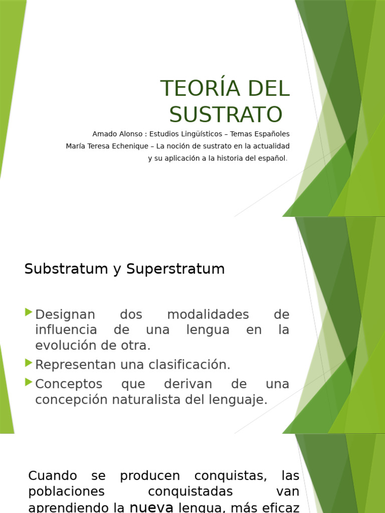 Teoría Del Sustrato | PDF