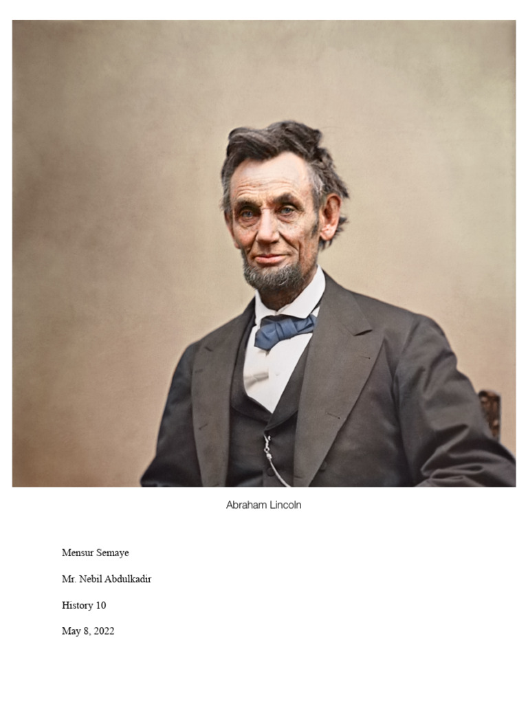 Biography of Abraham Lincoln by Mensur Semaye | PDF | Abraham Lincoln ...