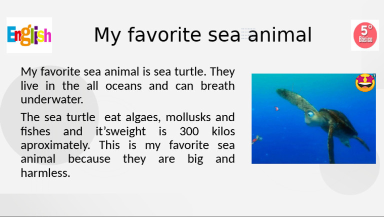 My Favorite Sea Animal Mariana Jaque | PDF