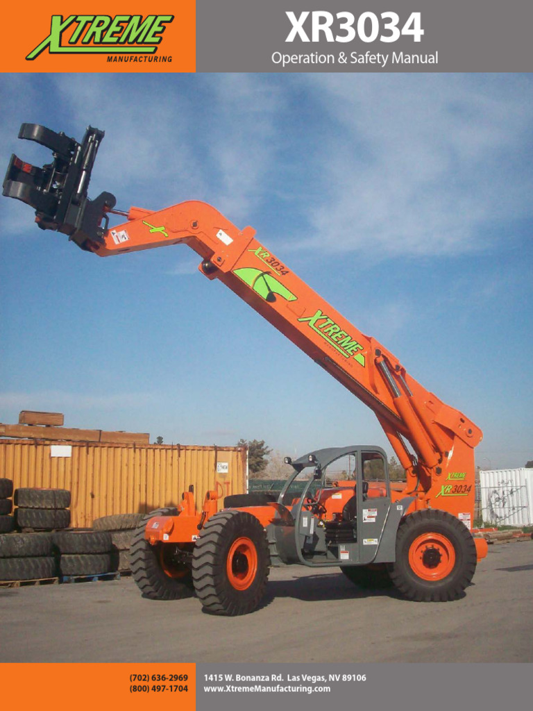 XR3034 | PDF | Forklift | Occupational Safety And Health