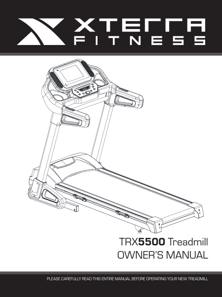 Xterra Fitness TRX5500 Folding Treadmill - User Manual | PDF | Screw ...