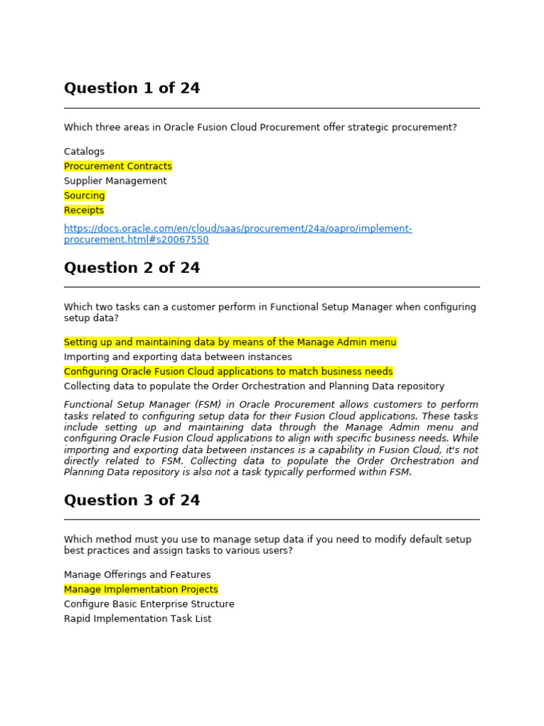 Questions Part 02 | PDF | Procurement | Supply Chain