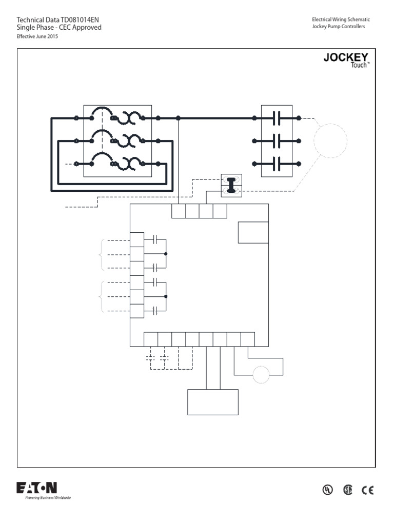 TD081014EN - Wiring Schematic - 1Ph - Jockey Touch - CEC - 05-22-15 | PDF